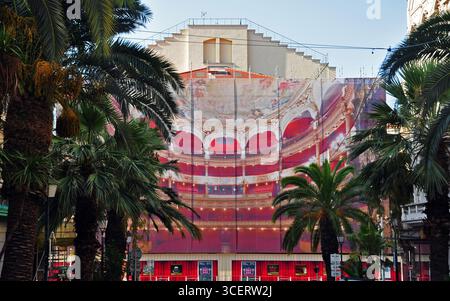 Panel depicting the interior of the Toulon Opera House during ...