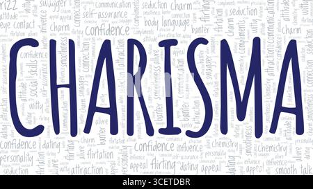 Rizz - Charm, Charisma word cloud conceptual design isolated on white ...