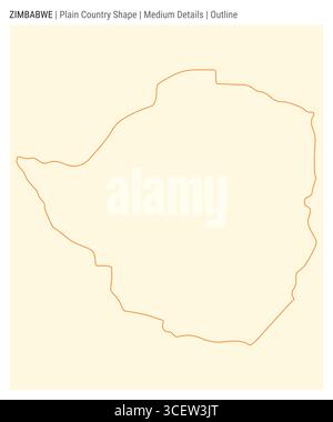 Zimbabwe vector country map outline Stock Vector Image & Art - Alamy