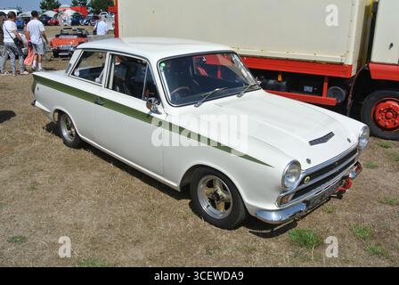 A 1965 Ford Cortina Mk1 parked on display at the Exmouth classic car ...
