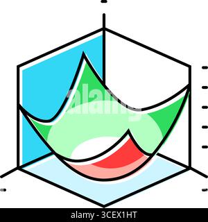 gradient descent arrow machine color icon vector illustration Stock ...