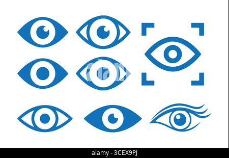 Eye icon set. eyesight symbol , eye, view, vision icons in flat style ...