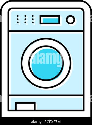 machine washable color icon vector illustration Stock Vector Image ...
