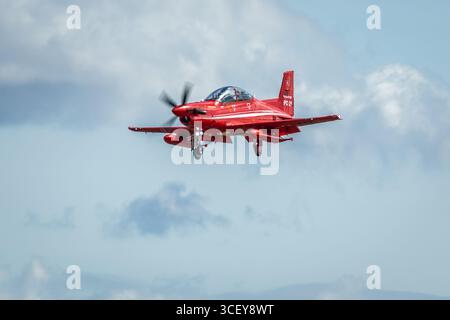 Pilatus PC-21, arriving at RAF Fairford for the Royal International Air ...