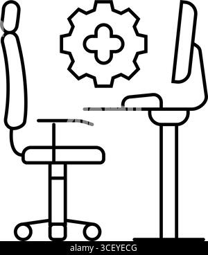 Ergonomics vector line icons set. Ergonomics, Design, Human-Centered ...