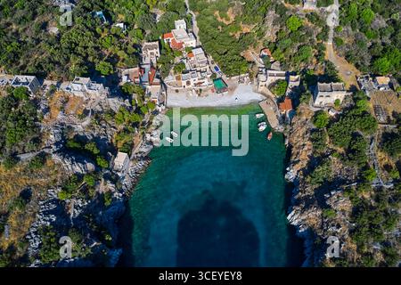 Greece, Peloponnese, Mani region, small port of Alipa Stock Photo - Alamy