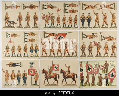 1930s SWASTIKA HITLERJUGEND Nazi Germany 4 young infant Hitler Youth ...