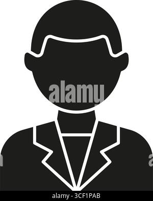 Businessperson Avatar Solid Icon. Professional, Corporate ...