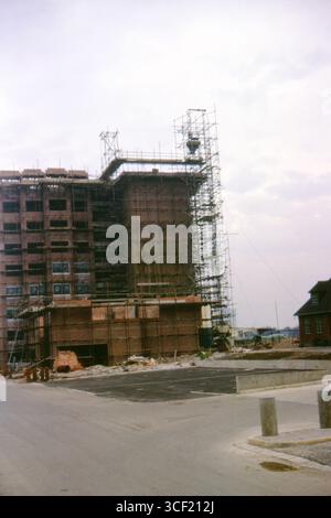 Construction site by a brick building captured on a sunny day Stock ...