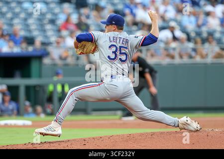 Texas Rangers starting pitcher Jack Leiter delivers against the ...