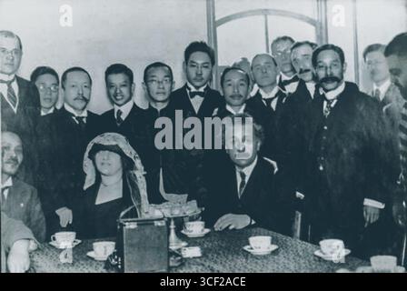 This photograph shows Albert Einstein with his wife, Elsa, in a notable ...