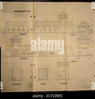 Official blueprint of Auschwitz concentration camp created on 23 ...