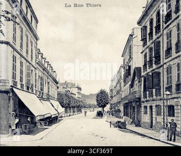 A historic photograph showing the view of Bayonne, France, taken from ...
