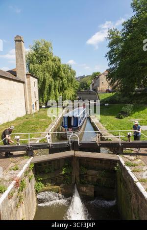 Kennet and Avon Canal; Widcombe; Bath; Somerset, England, UK Stock ...