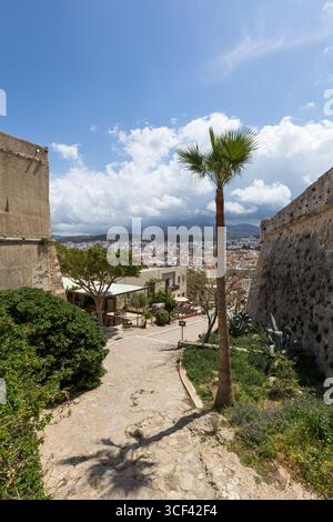 View of the city of Rethymno from see. Island of Crete. Greece Stock ...