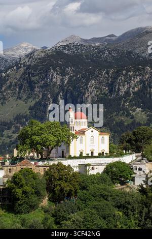 Mountain village Lakkoi, Crete, Greece, Europe Stock Photo - Alamy
