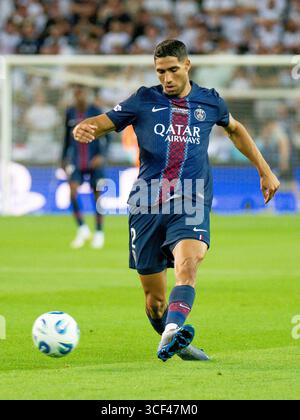 PSG’s Achraf Hakimi during the 2025-26 French soccer League One game ...