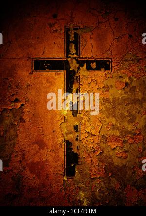 Crumbling plaster on the old wall Stock Photo - Alamy