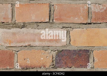 Detailed Brick Wall Texture with Varied Tones, Ideal for Backgrounds ...