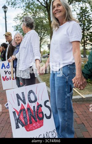 August 19, 2025. Salem, MA. Hands Across Riley: Human Chain for Peace ...