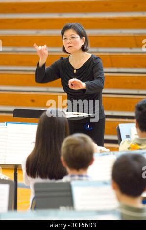 Sixth grade music students performing a concert for parents and guest ...