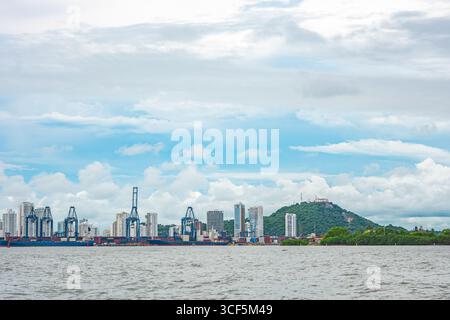 Stunning tropical harbor panorama featuring crystal clear Caribbean ...