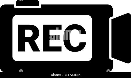 Recording icon for live streaming. REC icon. Editable vectors Stock ...