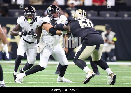 Jacksonville Jaguars defensive tackle Khalen Saunders watches from the ...