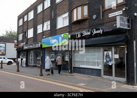 Shops in Castle Street, Coseley, West Midlands, England, UK Stock Photo ...