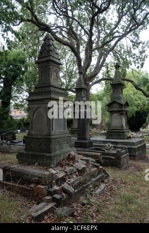 Gravestones at Christ Church churchyard, Coseley, West Midlands ...