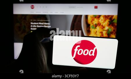 Discovery Channel logo on phone screen stock image Stock Photo - Alamy