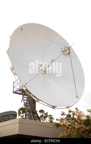 Large parabolic dish used for satellite communication, Honolulu, Oahu ...