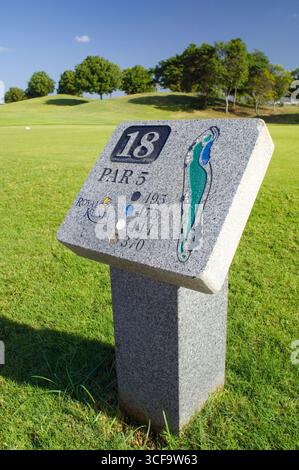 18th hole at the Royal Kunia Country Club, golf course, Waipahu, Oahu ...