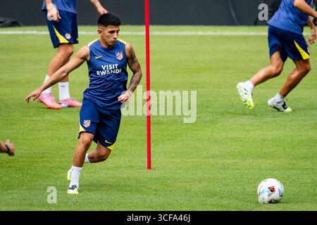 Thiago Almada (Atletico de Madrid) flag in Riyadh Air Metropolitano ...