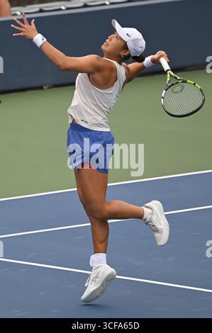 Maja Chwalinska of Poland plays against Russian Anna Kalinskaya in the ...
