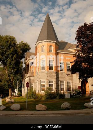 The Haskell Free Library and Opera House in the US town of Derby Line ...