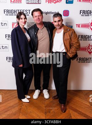 Angie Simms, Jason Schnell and Tommy Sava at the UK Premiere of ...