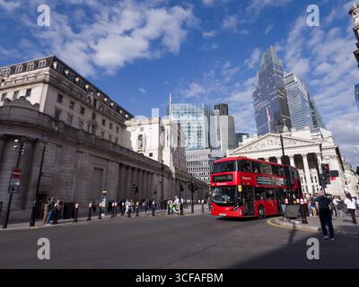 An aerial view captures the busy Bank Station junction outside the ...