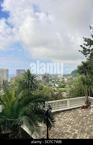Beach in Black sea, Gonio, Georgia. Sea beach view during sunset Stock ...