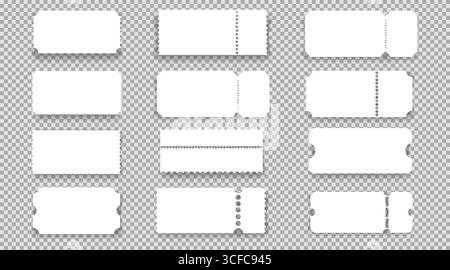 Set tickets, coupons or vouchers. Retro Cinema concert paper tag with ...