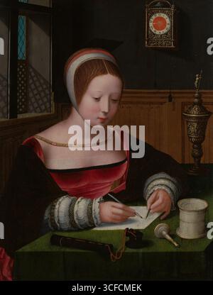 The Magdalene Writing a Letter, by the Master of the Female Half ...