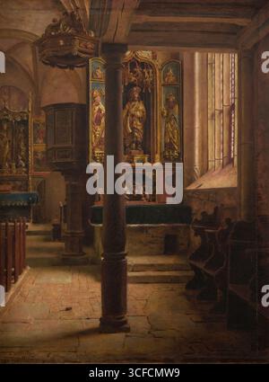 Interior of St. Wolfgang's Church in Rothenburg (1896-1897) by ...
