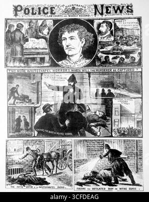 1888 Illustrated Police News front page reporting the murders by Jack ...