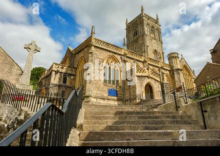 The Church of St John the Baptist Axbridge Somerset England Stock Photo ...