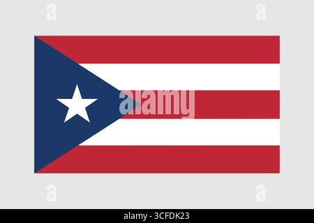 Flag of Puerto Rico – red and white stripes with blue triangle and ...