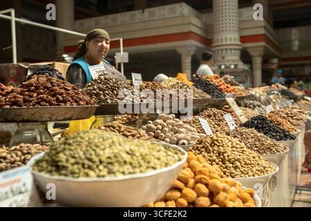 Traditional market Mehrgon Market dry fruits and nuts for sale on the ...