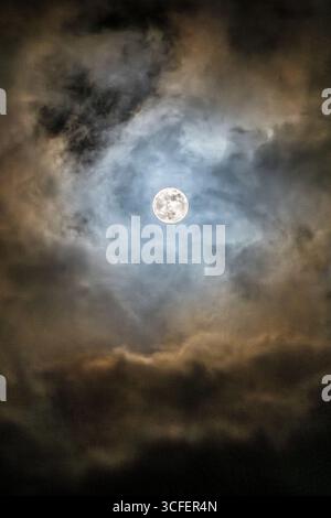 Stormy full moon night sky Stock Photo - Alamy