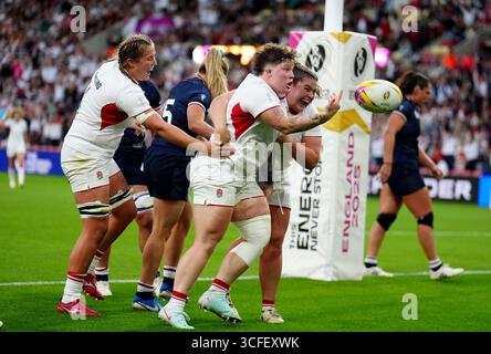 England's Hannah Botterman celebrates after winning the Women's Rugby ...
