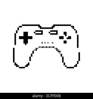 Mosaic pixel art game controller icons in retro sprite style Stock ...