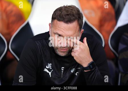 Derby County manager John Eustace during the Sky Bet Championship match ...